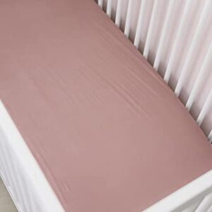 Mebie Baby Stretch Sheet (Dusty Rose)