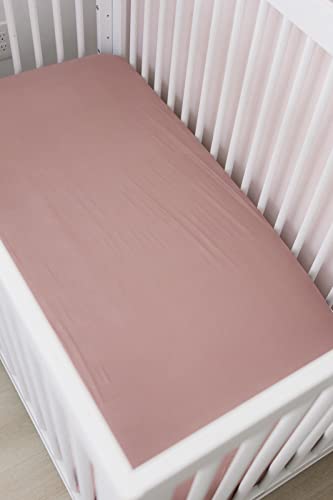 Mebie Baby Stretch Sheet (Dusty Rose)