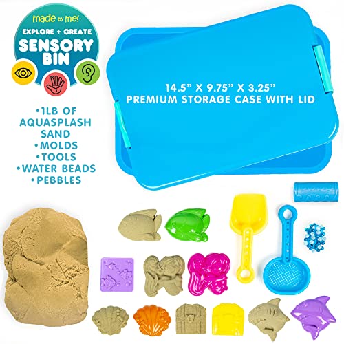 Made By Me Explore + Create Sea Life Sensory Bin, Fun Bins for Toddlers 1-3, All-in-One Tactile Toys, Learn Through Play Unique Fine Motor Toys & FIN-Tastic Experience