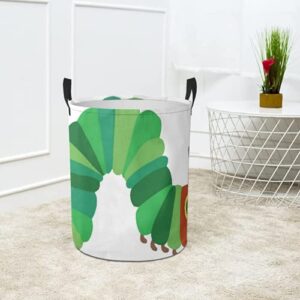 Storage Basket,The Very Hungry Caterpillar,Collapsible Large Laundry Hamper with Handles for Home Office 17.32"X13.58"