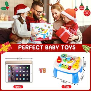 HQXBNBY Baby Toys 6 to 12 Months, Musical Learning Table Baby Toys for 1 2 3 Year Old Boys Girls Early Education Activity Center Baby Toys 12-18 Months Kids Toddler Birthday Gifts