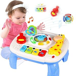 hqxbnby baby toys 6 to 12 months, musical learning table baby toys for 1 2 3 year old boys girls early education activity center baby toys 12-18 months kids toddler birthday gifts