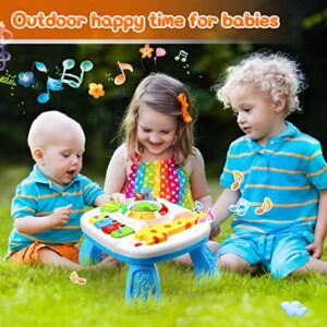 HQXBNBY Baby Toys 6 to 12 Months, Musical Learning Table Baby Toys for 1 2 3 Year Old Boys Girls Early Education Activity Center Baby Toys 12-18 Months Kids Toddler Birthday Gifts