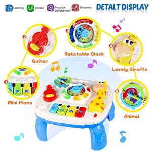 HQXBNBY Baby Toys 6 to 12 Months, Musical Learning Table Baby Toys for 1 2 3 Year Old Boys Girls Early Education Activity Center Baby Toys 12-18 Months Kids Toddler Birthday Gifts