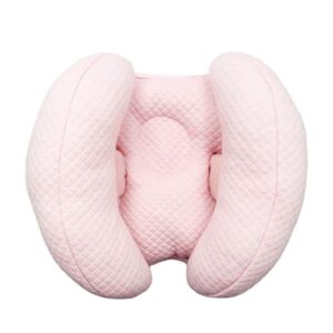 kakiblin baby support pillow, todder car seat stroller neck support travel pillow for toddler boys girls, pink