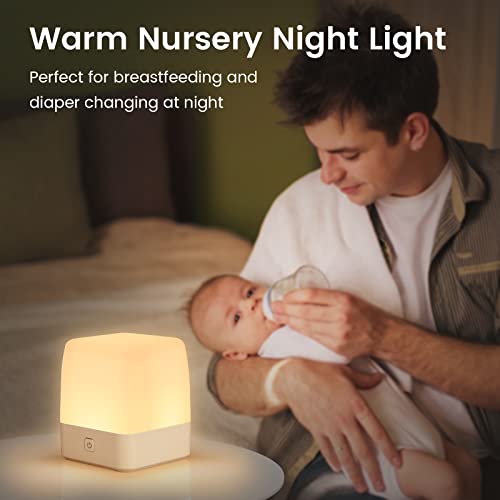 Portable Night Light for Kids, LED Nursery Night Light for babies, Rechargeable Nursing Light Dimming Nightlight Baby Lamp Touch Night Light Bedside Lamp for Breastfeeding with Memory Function