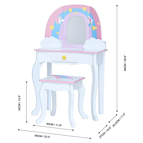 Fantasy Fields - Little Dreamer Rainbow Medium Toy Vanity - Pink