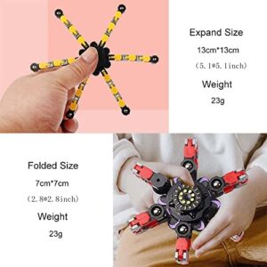 Interesting Sensory fingertip Spinning Toy, Finger Spinning Toy Spinning top Toy, with deformable Chain, Mechanical Spiral Twister, fingertip gyro, Children's Adult Decompression Toy (4)