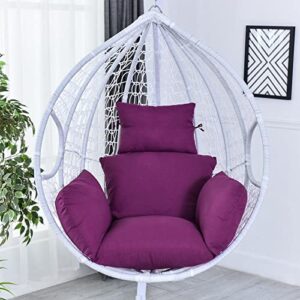 Evaner Swing Chair Cushion - Thick Nest Single Basket Hanging Egg Hammock Chair Cushions Removable Washable-Purple