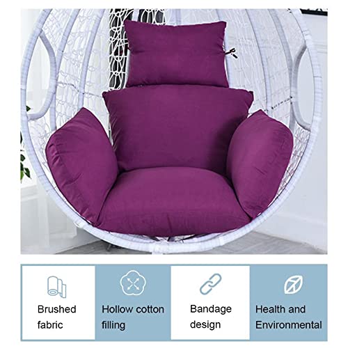 Evaner Swing Chair Cushion - Thick Nest Single Basket Hanging Egg Hammock Chair Cushions Removable Washable-Purple