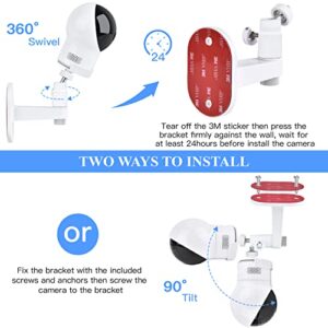 Adjustable Baby Monitor Wall Mount for Eufy Spaceview, Spaceview Pro and Spaceview S Baby Monitor, Perfect View Angle and Easy Installation Without Drilling