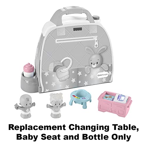 F-Price Replacement Parts for Little-People Cuddle 'n Play Babies Nursery - GKP70 and GPM35 ~ Replacement Changing Table, Baby Seat and Bottle, Pink, Blue, White