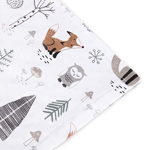 HOMRITAR Baby Blanket for Boys Girls Soft Plush Minky Blanket with Double Layer Dotted Backing for Toddler with Forest Foxes Multicolor Printed 30 x 40 Inch(75x100cm)