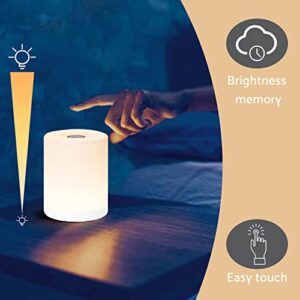 DAZZY DOT Mini Night Light, Soft Warm Dim Lamp, Small Cordless Touch Night Light Dimmable Portable Rechargeable Battery Operated, Wireless Bedside Table Lamps for Baby Nursery, Bedroom, Hallway