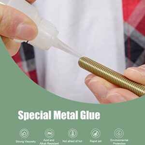 20g Metal Glue,Glue for Metal,for bonding Between Metal and Metal,Metal and Other Material.Instant Super Glue for Metal,Stainless Steel,DIY Craft,Aluminum Alloy,Metal Tube,Metal Product