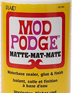 Mod Podge CS11302 Waterbase Sealer, Glue and Finish, 16 oz, Matte & Paint Brush Applicator, 24960 2.25-Inch, Basic