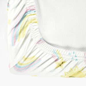 Lush Decor Sunshine Rainbow Soft & Plush Changing Pad Cover, 32" x 16", Yellow