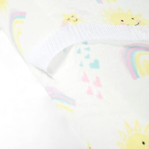 Lush Decor Sunshine Rainbow Soft & Plush Changing Pad Cover, 32" x 16", Yellow