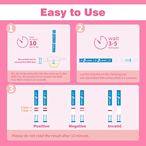 Ovulation Test Strips, HEAL-CHECK Ovulation Kits for Women, Bulk Ovulation Tests with Urine Cup, Extra-Wide 5mm LH Strips, Accurate Individually Wrapped Fertility Tests at Home,Pruebas de Ovulacion 25