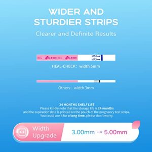 Pregnancy Tests with Cup, 25 Bulk Pregnancy Test Strips for Home Detection, Over 99% Accuracy, Individually Wrapped Fertility Tests, Extra-Wide 5mm HCG Test Kit Comfortable Grip, Pruebas De Embarazo