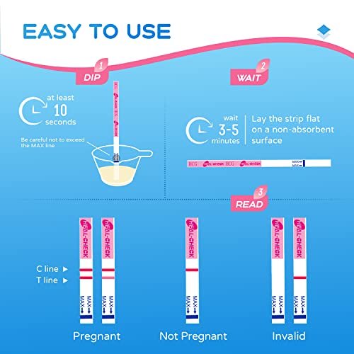 Pregnancy Tests with Cup, 25 Bulk Pregnancy Test Strips for Home Detection, Over 99% Accuracy, Individually Wrapped Fertility Tests, Extra-Wide 5mm HCG Test Kit Comfortable Grip, Pruebas De Embarazo