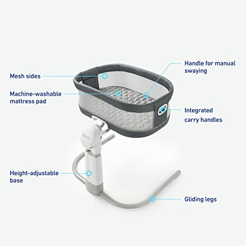 Graco® DreamMore™ Bedside Bassinet Deluxe with Calming Motion, Maison