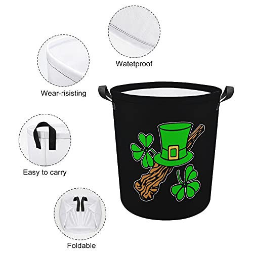 St Patrick's Day Oxford Cloth Laundry Basket with Handles Storage Basket for Toy Organizer Kids Room Nursery Hamper Bathroom