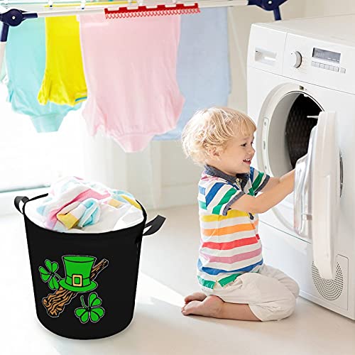 St Patrick's Day Oxford Cloth Laundry Basket with Handles Storage Basket for Toy Organizer Kids Room Nursery Hamper Bathroom