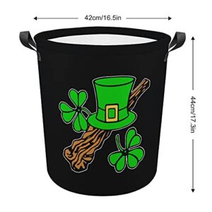 St Patrick's Day Oxford Cloth Laundry Basket with Handles Storage Basket for Toy Organizer Kids Room Nursery Hamper Bathroom