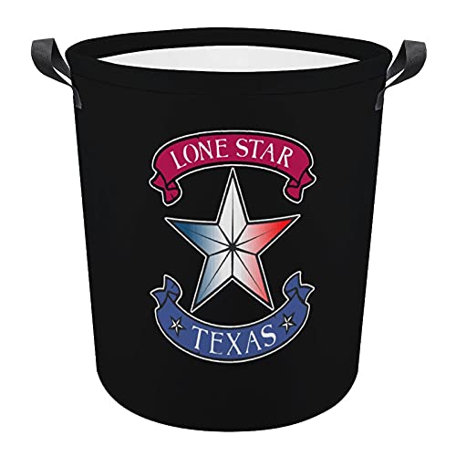 Texas, The Lone Star State Oxford Cloth Laundry Basket with Handles Storage Basket for Toy Organizer Kids Room Nursery Hamper Bathroom