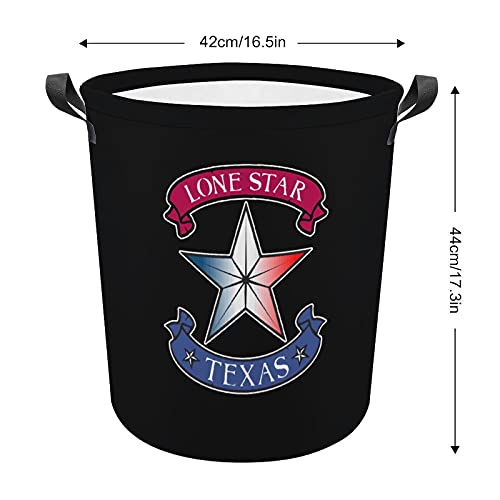 Texas, The Lone Star State Oxford Cloth Laundry Basket with Handles Storage Basket for Toy Organizer Kids Room Nursery Hamper Bathroom