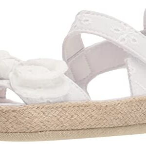 Gerber Baby Girls Espadrille Sandal Crib Shoe, Eyelet, 6 9 Months Infant