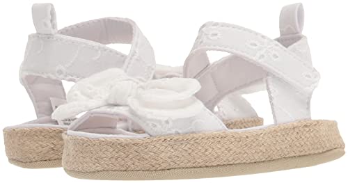 Gerber Baby Girls Espadrille Sandal Crib Shoe, Eyelet, 6 9 Months Infant