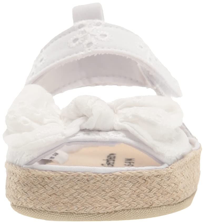 Gerber Baby Girls Espadrille Sandal Crib Shoe, Eyelet, 6 9 Months Infant