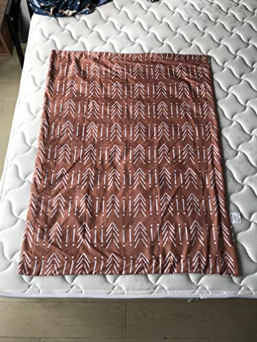 Baby Blanket, Rust Nursery Bed Blanket, Infant Blanket, Toddler Blanket, Boy Girl Blanket Soft, Crib Blanket, Newborn Blanket, Minky Dimple Dot Blanket, 40 x 30 Inches, Stroller Snuggle Up Blanket