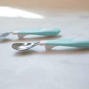 Dr. Brown’s Designed to Nourish Soft-Grip Spoon and Fork Set, Teal