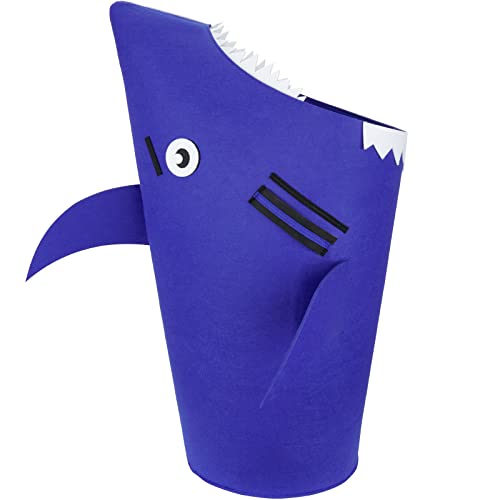 Shark Laundry Basket for Kids Laundry Hamper for Boys Girls Baby Hamper for Nursery Toy Storage Baskets Large Storage Bin with Handles Clothes Hamper Storage Bins for Toys Room Bedroom Bathroom Blue