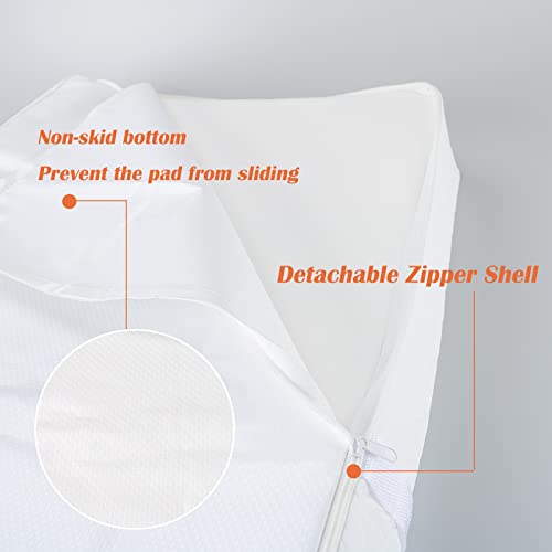 BBjixiang Baby Diaper Changing Table Pad with Waterproof Cover, Contour Changing Pad for Dresser Top 32”×16”