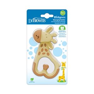 Dr. Brown’s Ridgees Giraffe, Massaging Baby Teether, Designed by a Pediatric Dentist, BPA Free, 3m+