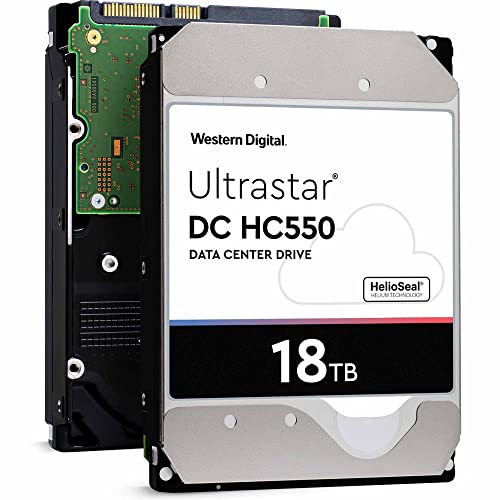 WD Ultrastar DC HC550 18TB 7200RPM 3.5" SATA Hard Drive WUH721818ALE6L4 (Renewed)