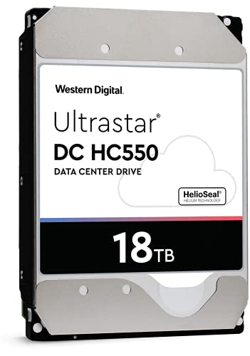 WD Ultrastar DC HC550 18TB 7200RPM 3.5" SATA Hard Drive WUH721818ALE6L4 (Renewed)