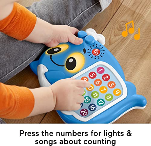 Fisher-Price Linkimals Toddler Learning Toy 1-20 Count & Quiz Whale with Interactive Lights & Music for Ages 18+ Months