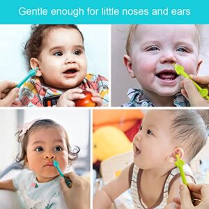 MORLIKE LIVING Baby Nose and Ear Cleaner Tool, Soft Flexible Rubber Nasal Booger Picker for Newborns and Infants, Dual Ear Wax and Snot Remover, Essential Baby Care Products