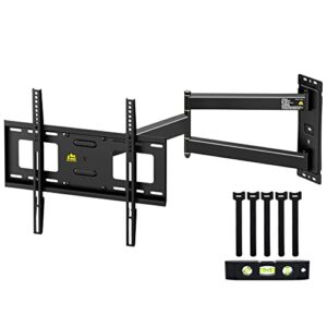 forging mount corner tv wall mount long arm tv mount for 23"-60" tvs-easy to install single stud design- 33" of smooth extension plus swivel,tilt,holds 99lbs,universal bracket max vesa 400x400mm.