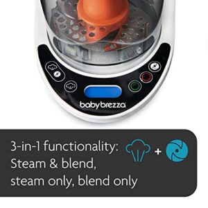 Baby Brezza One Step Baby Food Maker Deluxe – Cooker and Blender to Steam + Puree in 1 Step – Auto Shut Off - Make Organic Food for Infants and Toddlers - Set of 3 Pouches + 3 Funnels