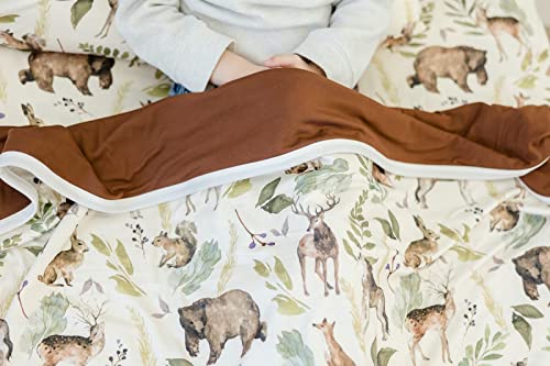 Pobi Baby Premium Baby Blanket, Soft Stretchy Quilt for Babies, Toddlers, Kids (Wildlife Animal)