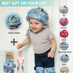 Baby Helmet for Crawling Walking Baby Head Protector - Head Protection for Baby No Bumps and Soft Cushion Infant Baby Safety Headguard I Toddler Inflatable Helmets 1-2 Years Old, 6-12 Months