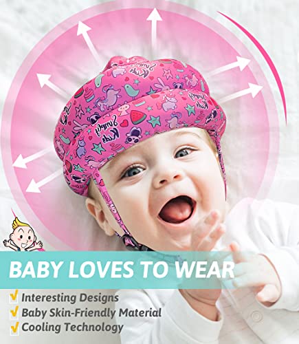 Baby Helmet for Crawling Walking Baby Head Protector - Head Protection for Baby No Bumps and Soft Cushion Infant Baby Safety Headguard I Toddler Inflatable Helmets 1-2 Years Old, 6-12 Months