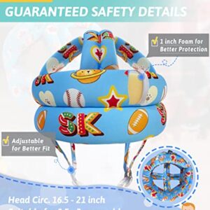 Baby Helmet for Crawling Walking Baby Head Protector - Head Protection for Baby No Bumps and Soft Cushion Infant Baby Safety Headguard I Toddler Inflatable Helmets 1-2 Years Old, 6-12 Months