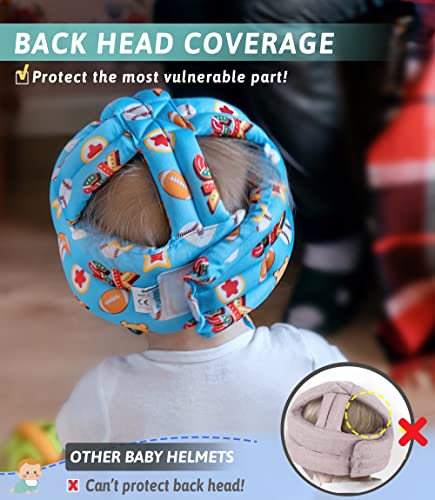 Baby Helmet for Crawling Walking Baby Head Protector - Head Protection for Baby No Bumps and Soft Cushion Infant Baby Safety Headguard I Toddler Inflatable Helmets 1-2 Years Old, 6-12 Months